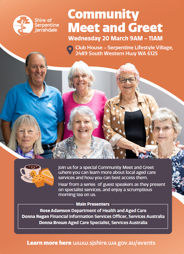 Seniors Community Meet and Greet » Shire of Serpentine Jarrahdale
